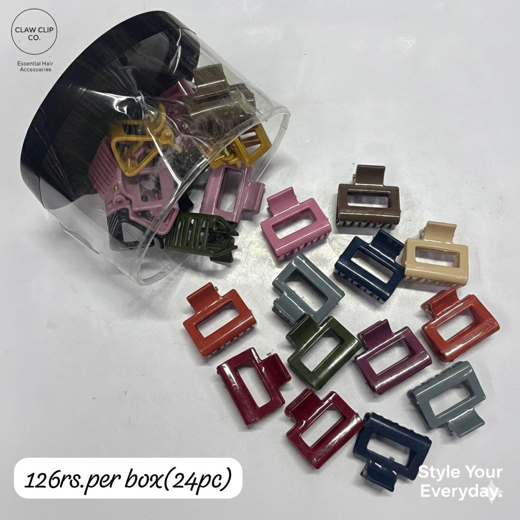 TRENDY SMALL TV SHAPE HAIR CLAWS (BOX OF 24) – Prince Traders